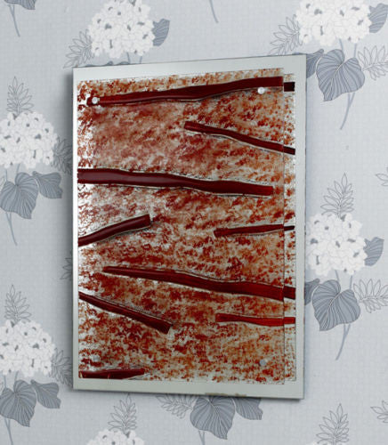 Modern Rectangular Red Striped Double Glass Mirror – Chic Concept